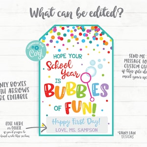 Hope Your School Year is Bubbles of Fun, Happy First Day of School ...