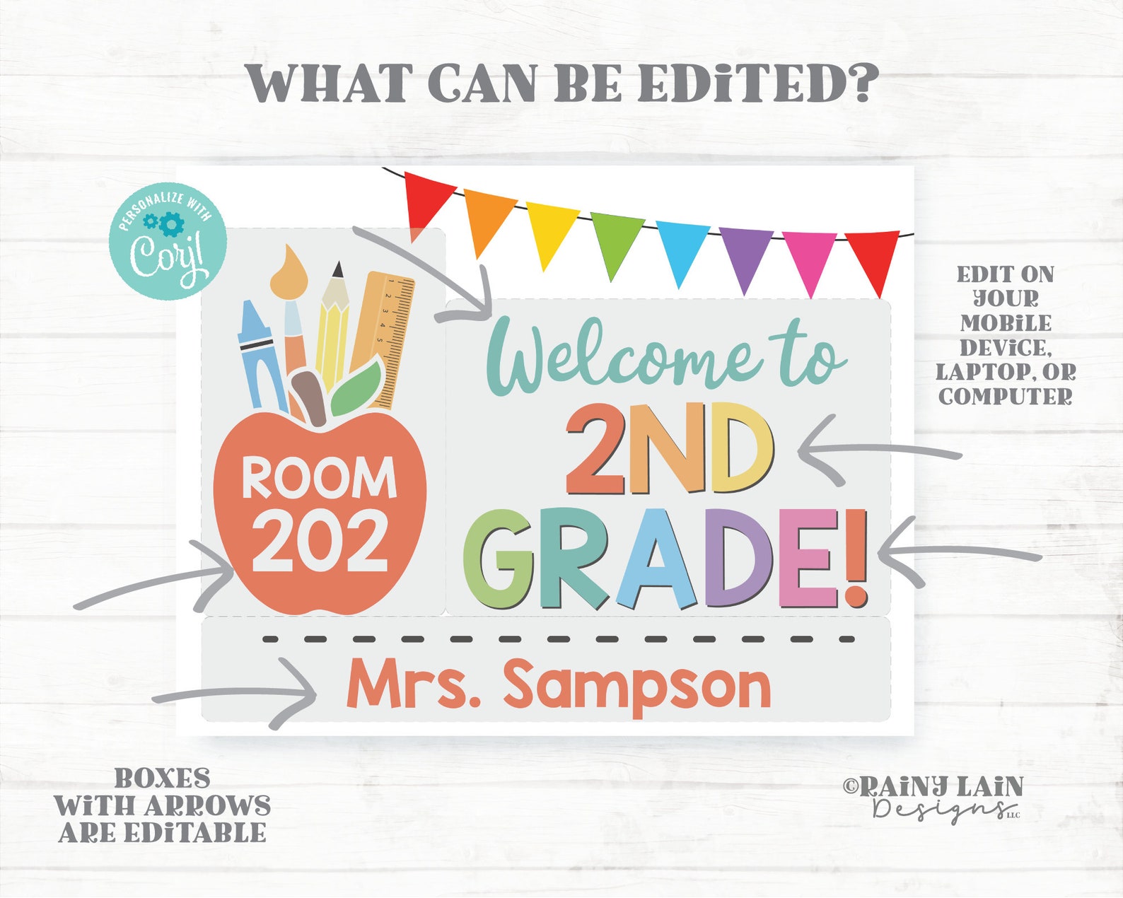 Classroom Welcome Sign, Printable Classroom Door Sign, Decoration ...