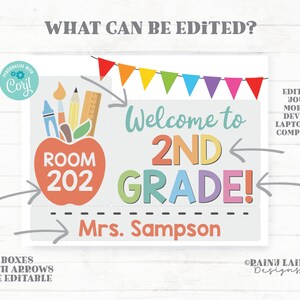Classroom Welcome Sign, Printable Classroom Door Sign, Decoration ...
