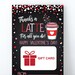Thanks a Latte Valentine's Day Gift Card Holder, Printable Giftcard ...