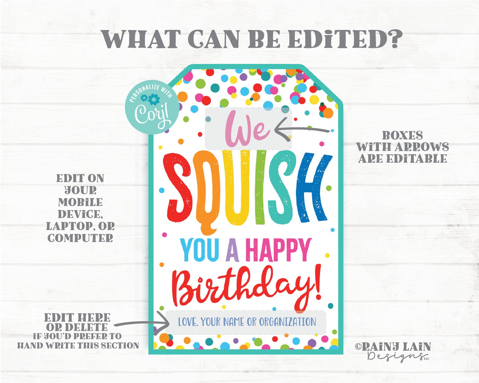 Squish You a Happy Birthday Squishy Toy Squishies Birthday Gift ...