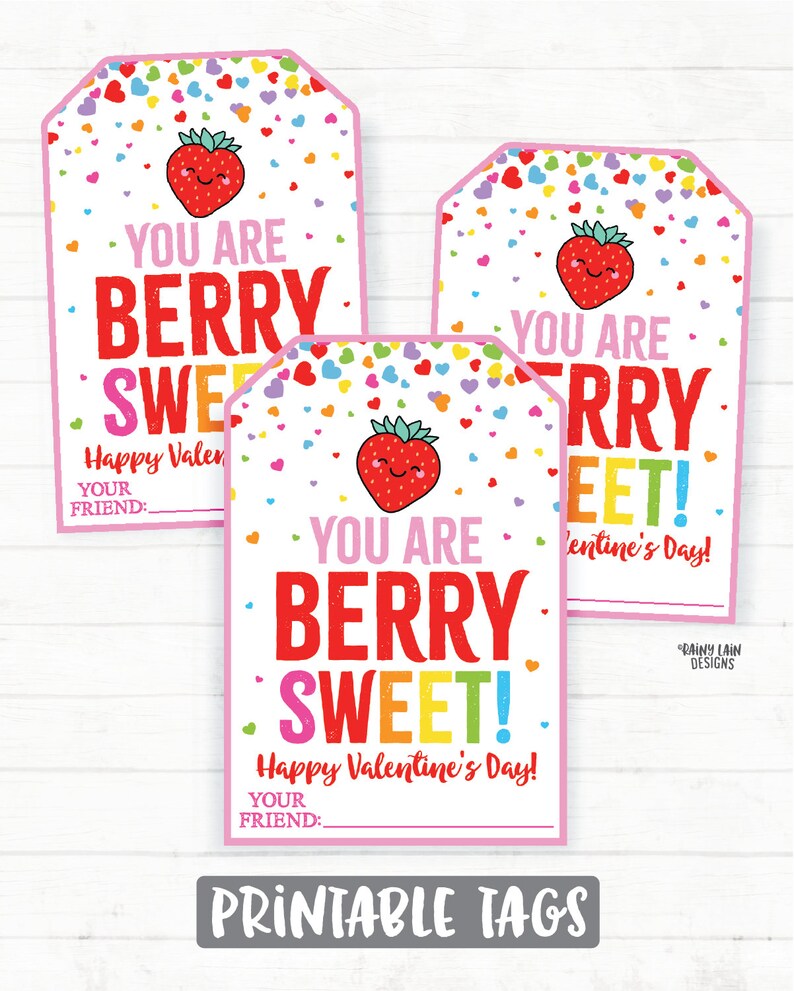 You Are Berry Sweet Valentine Fruit Snacks Fruit Strip Berry - Etsy