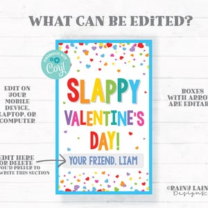 Slap Bracelet Valentine, Slappy Valentine's Day Tag, Slappy Valentine ...