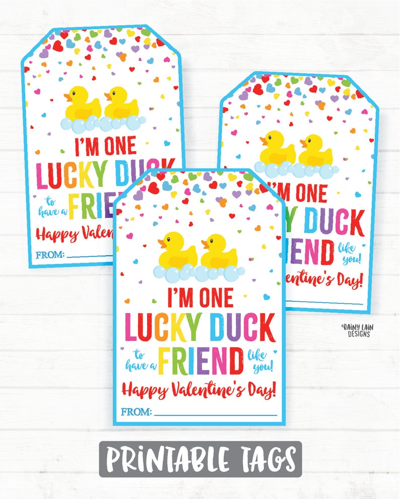 Lucky Duck to Have a Friend Like You Valentine Duck Rubber - Etsy