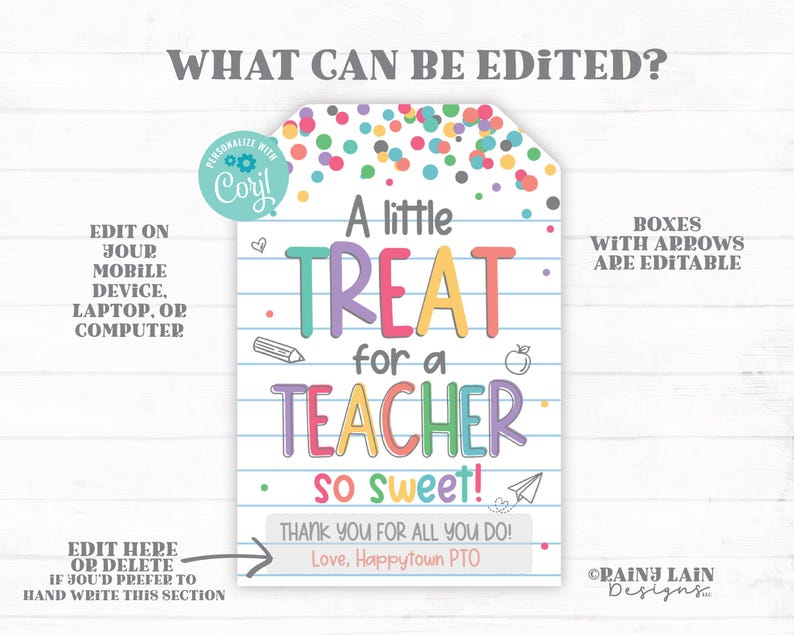 Teacher Appreciate Gift Tags, Teacher Appreciation Week Printable ...