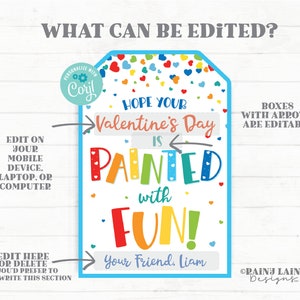 Painted With Fun Valentine, Painting Palette Art Paint Brush, Valentine ...