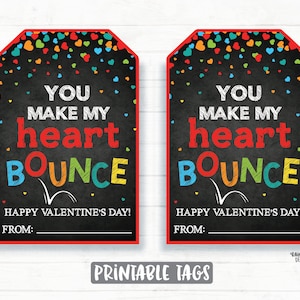 Bouncy Ball Valentine, Ball Valentines, My Heart Bounce, Chalkboard ...