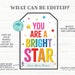 You Are a Bright Star Tag Printable Appreciation Gift Tag, Employee Co ...