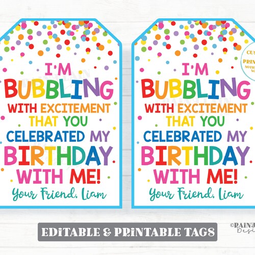 I'm Bubbling With Excitement That You Celebrated My - Etsy