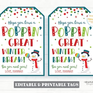 Poppin Great Winter Break Tag Pop Gift Popping Good Holiday Fidget Toy ...