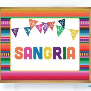 Sangria Sign Printable Sangria Sign, Fiesta Sangria Sign, Sangria ...