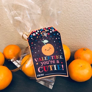 You're a Cutie Valentine Tags, Tangerine Valentine Clementine Valentine ...