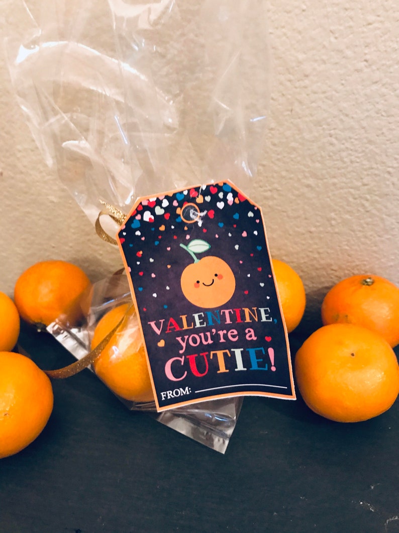 You're a Cutie Valentine Tags Tangerine Valentine - Etsy
