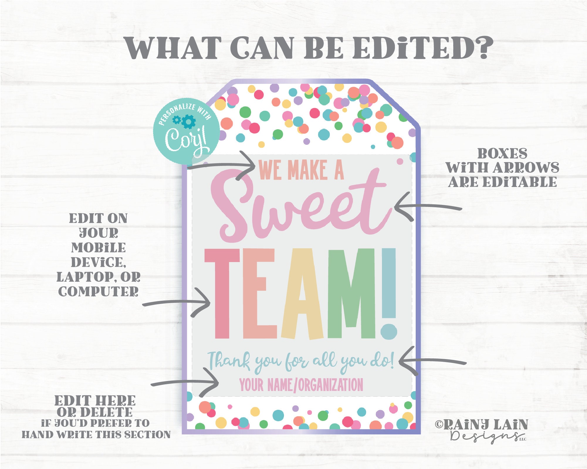 Sweet Team Gift Tags Sports Team Member Treat Teammate - Etsy