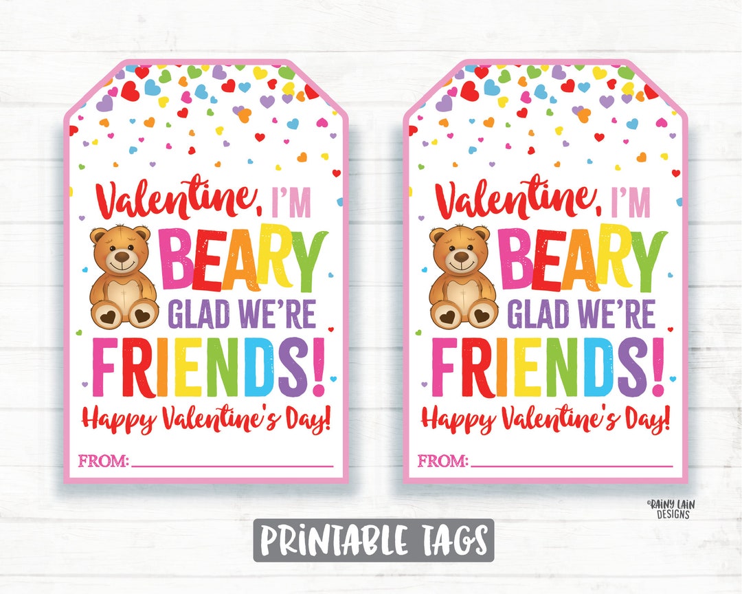 Bear Valentine, Beary Glad We're Friends Valentine, Gummy Bears ...