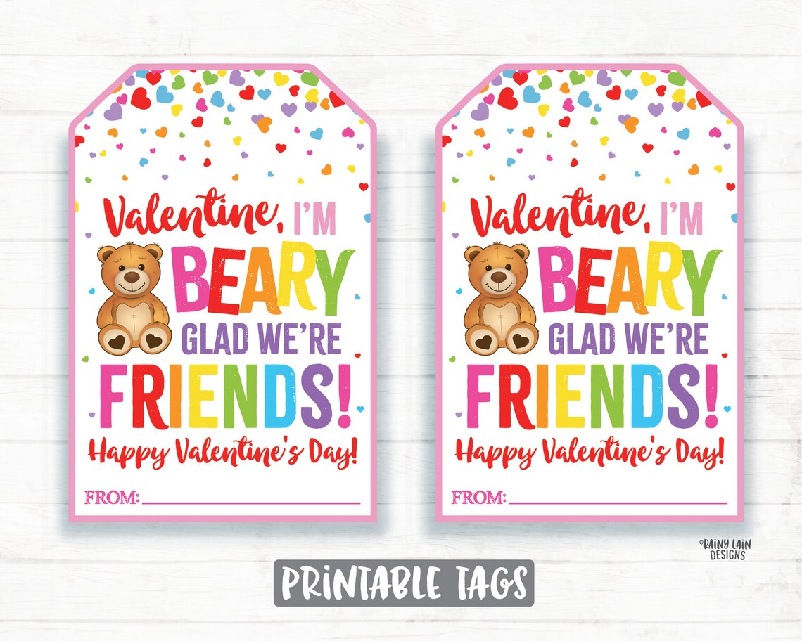 Bear Valentine, Beary Glad We're Friends Valentine, Gummy Bears ...