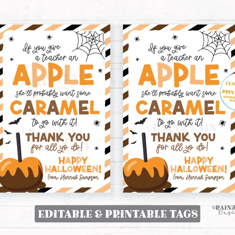 Caramel Apple Invite - Etsy