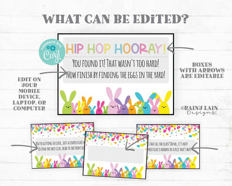 Easter Scavenger Hunt Easter Bunny Letter From the Easter - Etsy