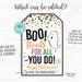 Boo Thanks for All You Do Tag Halloween Thank You Tags Halloween Gifts ...