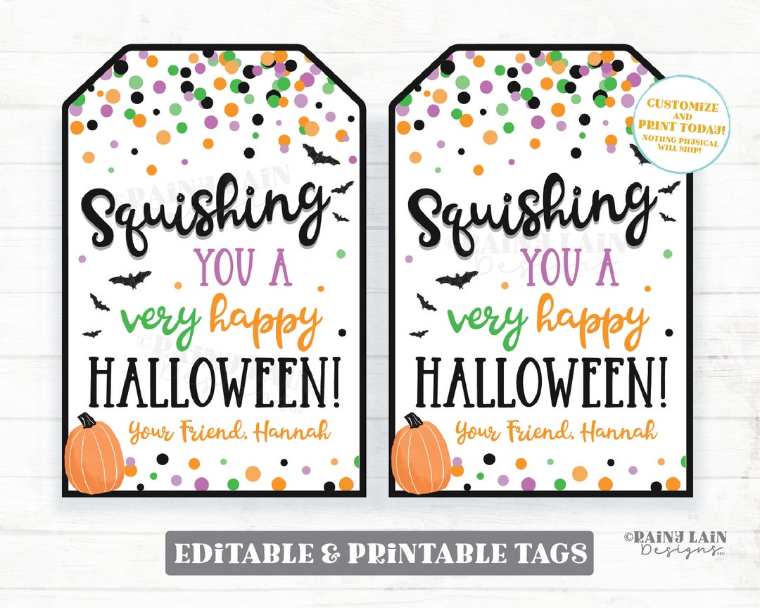 Squishing You a Happy Halloween Tag Squishies Squish You Squishy Toy ...