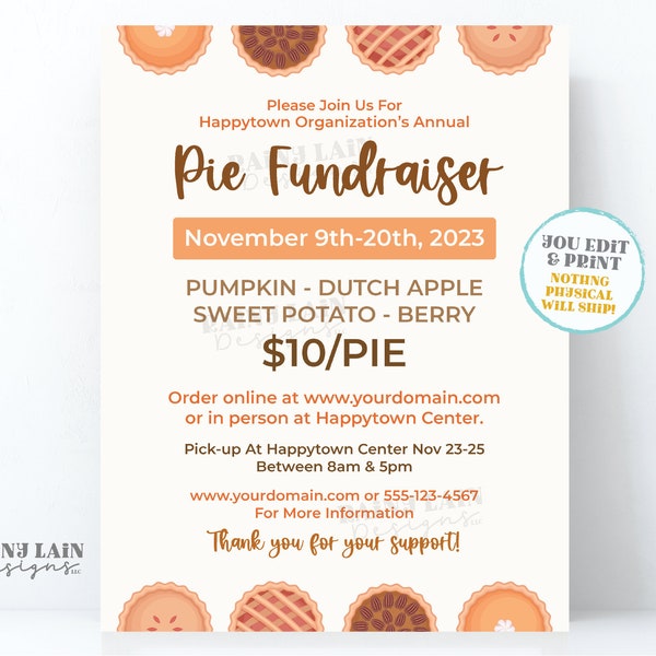 Pie Eating Contest Flyer - Etsy
