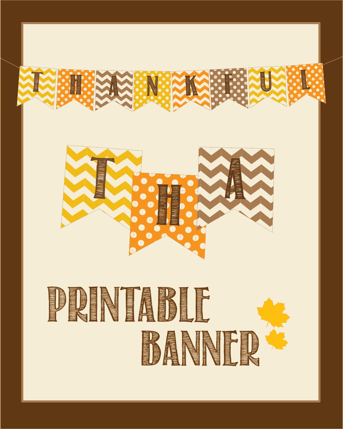 Thankful Printable Banner Thankful Banner Thankful Sign | Etsy