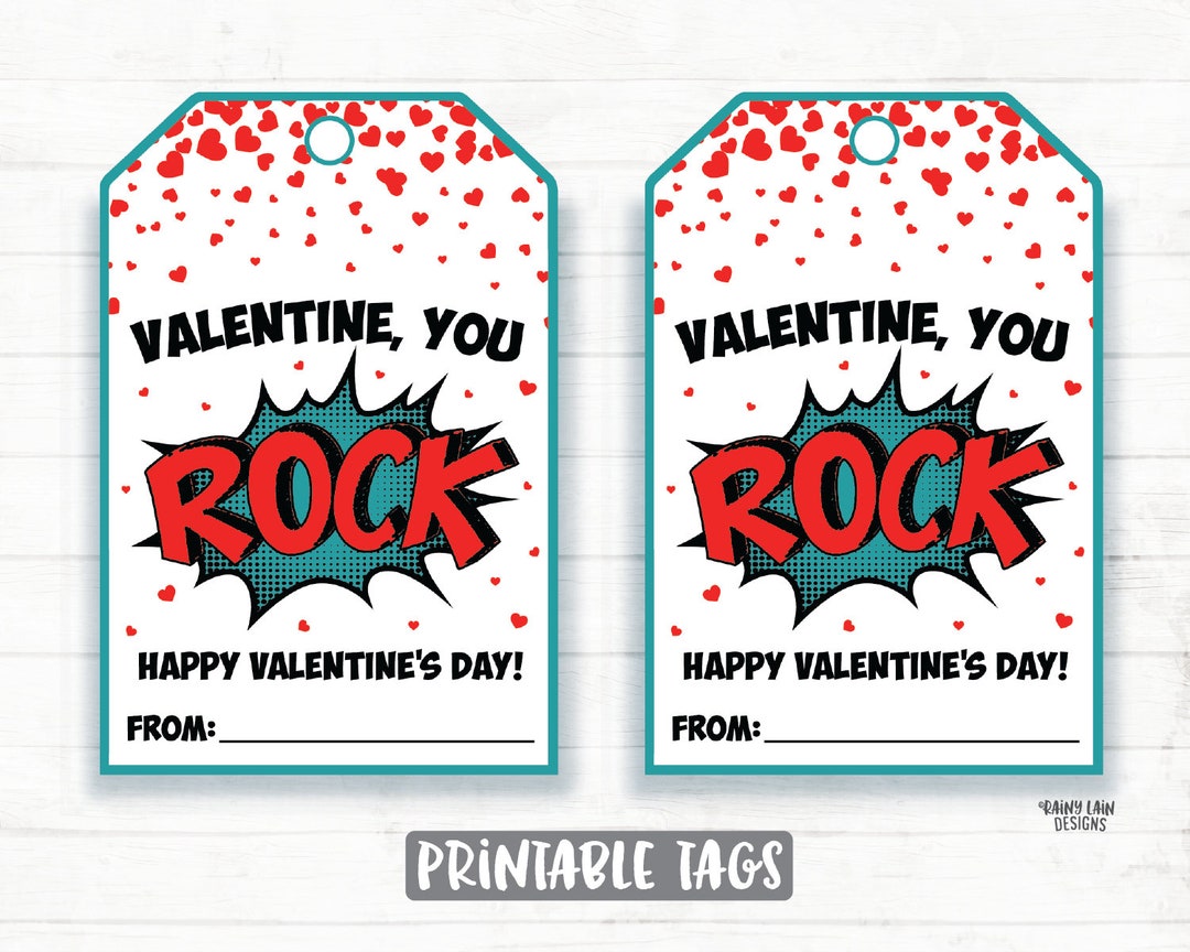 You Rock Valentine, Rock Valentine, Rocks Valentine, Pop, Preschool ...