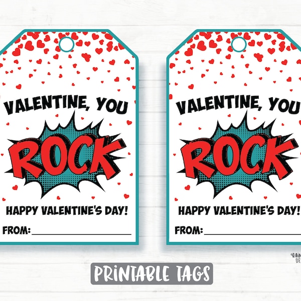 You Rock Valentine - Etsy