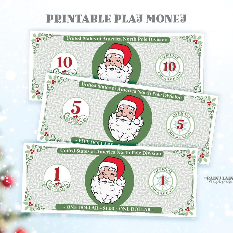 Printable Santa Money - Etsy