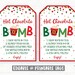 Christmas Hot Cocoa Bomb Tag, Editable Cocoa Bomb Tags, Peppermint Hot ...