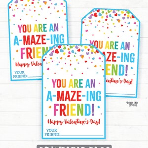 A-MAZE Valentine Tags, Maze Valentine, You Are an A-maze-ing Friend ...
