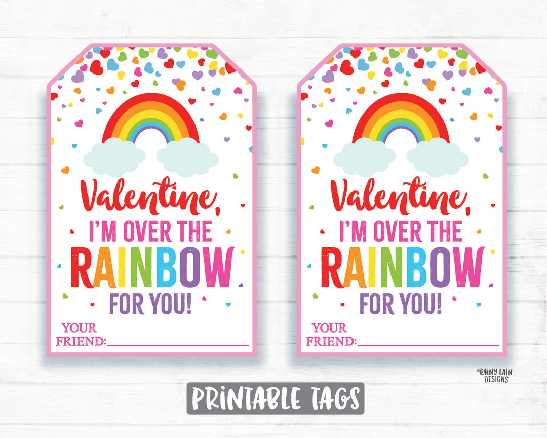 Over the Rainbow Valentine I'm Over the Rainbow for You, Coloring ...