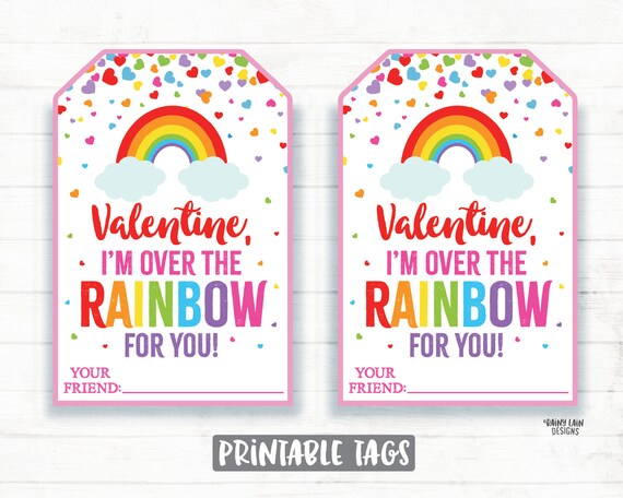 Over the Rainbow Valentine I'm Over the Rainbow for you | Etsy