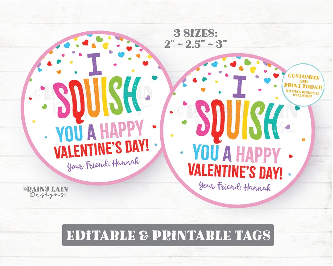 I Squish You a Happy Valentine's Day, Squishy Toy Squishee Squishies ...