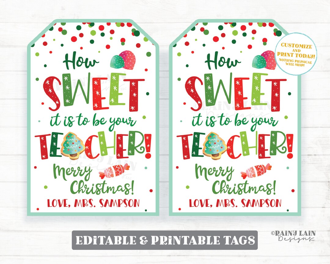 How Sweet It is to Be Your Teacher Tag From Teacher to Student ...