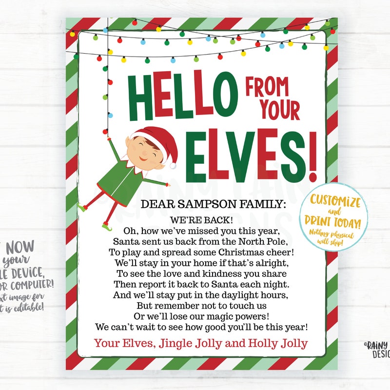 Letter From Elf - Etsy