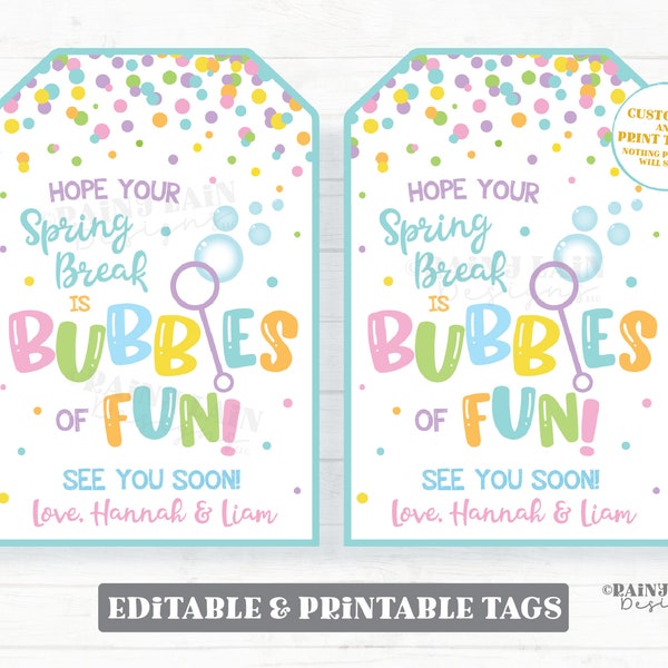 Bubbles Tag - Etsy