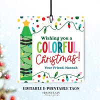 Printable Christmas Bubbles Gift Tag: 6 Designs Classroom Gift (PDF) - Etsy