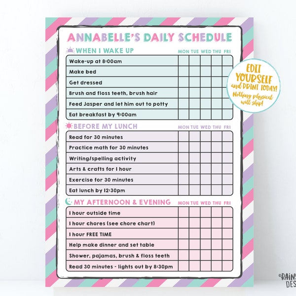 Daily Task Checklist Printable - Etsy