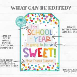 This School Year is Going to Be Sweet Tag Back to School First Day of ...