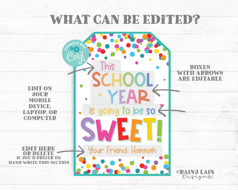 This School Year is Going to Be Sweet Tag Back to School First - Etsy