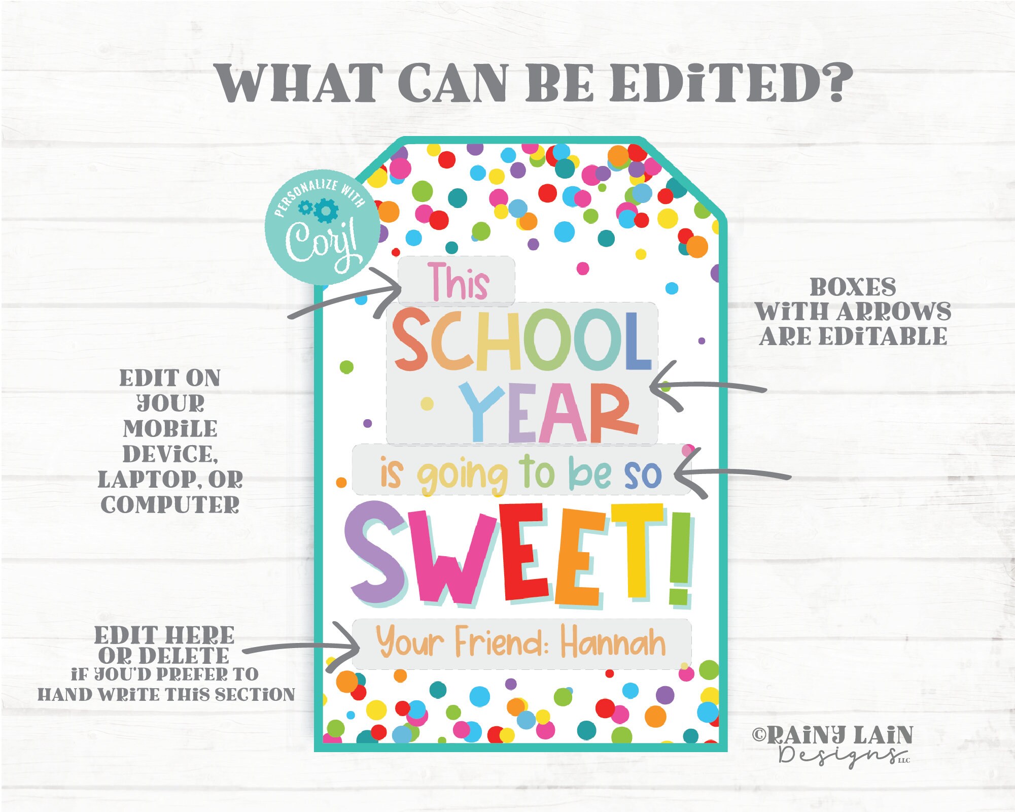 This School Year is Going to Be Sweet Tag Back to School First - Etsy