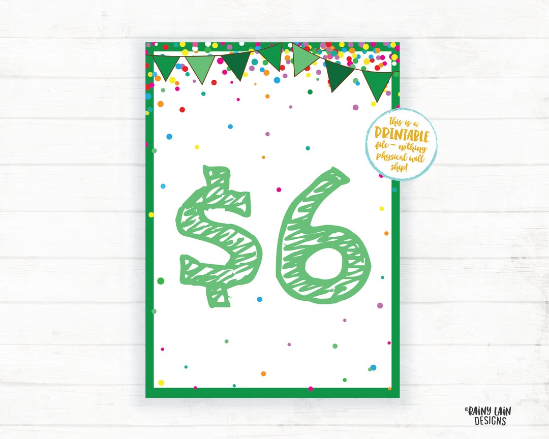 Cookie Pricing Sign, Cookie Booth Sign, Cookie Price Sign, 6, Cookie ...