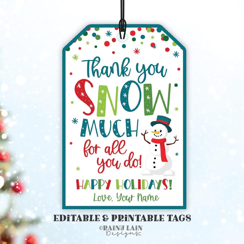 Thank You Snow Much - Etsy