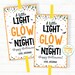 A Little Light to Glow Your Night Halloween Glow Stick Tag, Glow Stick ...