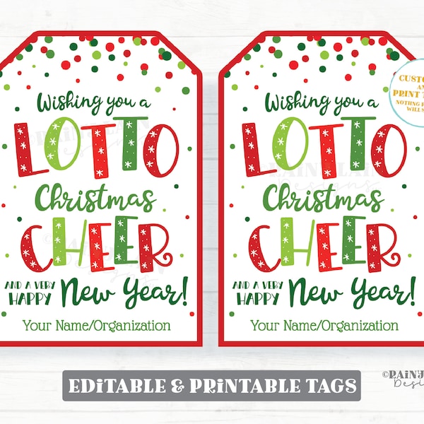 Lotto Christmas Tag - Etsy