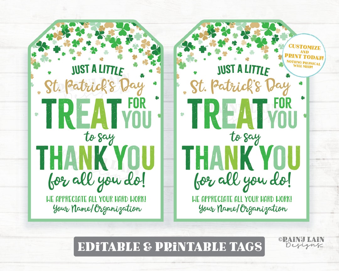 St Patrick's Day Treat for You to Say Thank You for All You Do St Patty ...