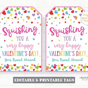 Squishing You Valentine's Day Tag Squishy Toy Squishee Squeeze Squishie ...