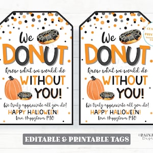 Halloween Donut Know What We Would Do Without You Tag Thank You ...