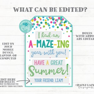 A-maze-ing School Year Tags Have a Great Summer Favor Maze Game ...
